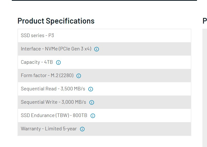 Crucial SSD P3 PCIE M.2 2280 NVMe PCIE GEN 3 x4 INTERNAL SOLID STATE ...