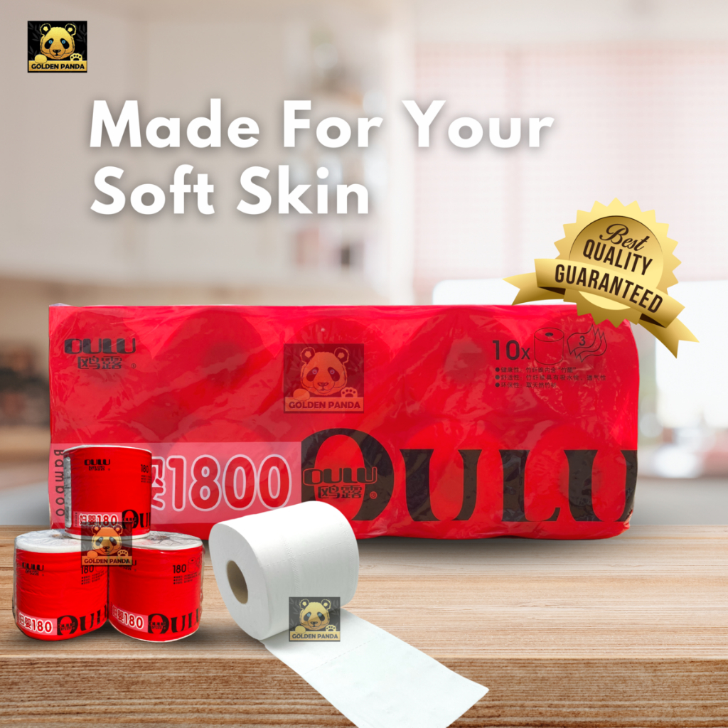 Premium Toilet Paper Roll / Toilet Tissue Roll / Tissue Roll/ Tisu Gulung/ OULU Bamboo pulp/ 3 ...