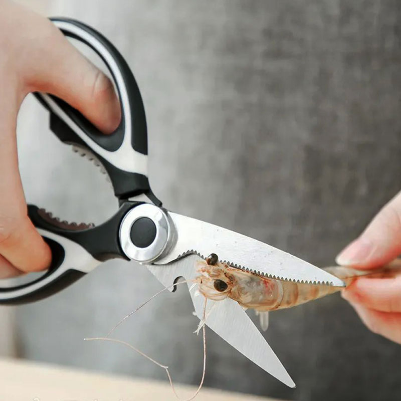 Stainless Steel Kitchen Scissors Heavy Duty Shears Tool Cutter Sharp ...