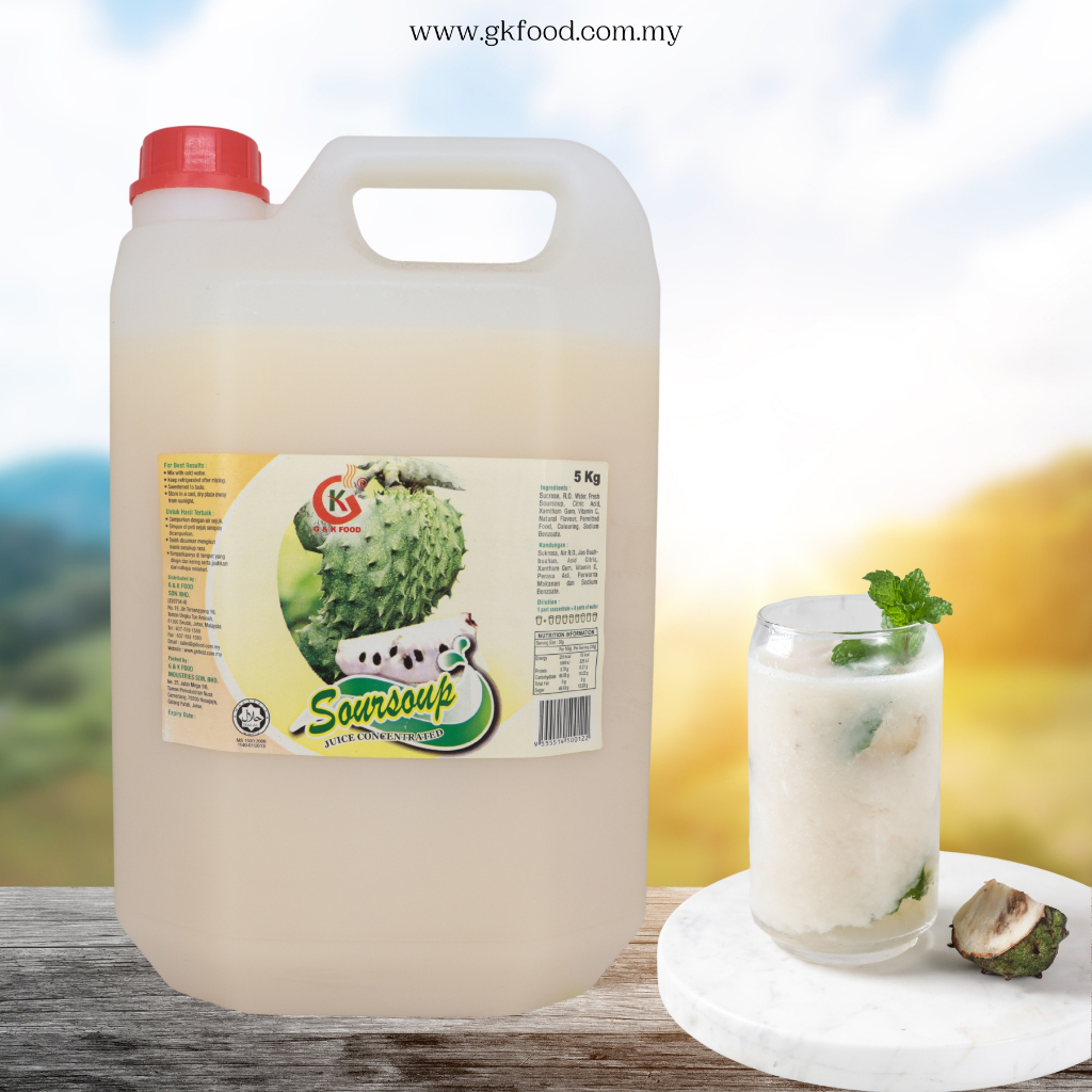 G&K 1:8 Concentrate Soursop Juice 5kg(4L) | Jus Durian Belanda Pekat ...