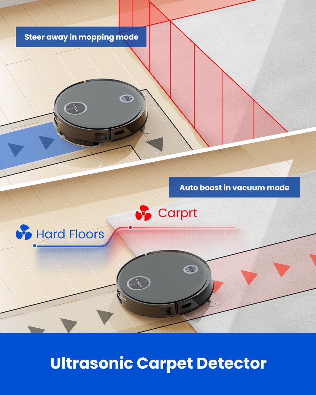 Dibea x Proscenic V10 Robot Vacuum Cleaner | 3000pa Suction | Vibrating ...