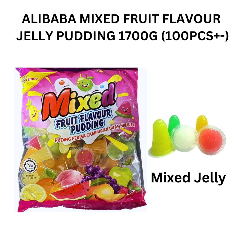 ALIBABA MIXED FRUIT FLAVOUR SUMI JELLY PUDDING 1700G/1350G (100PCS+-) | Shopee Singapore