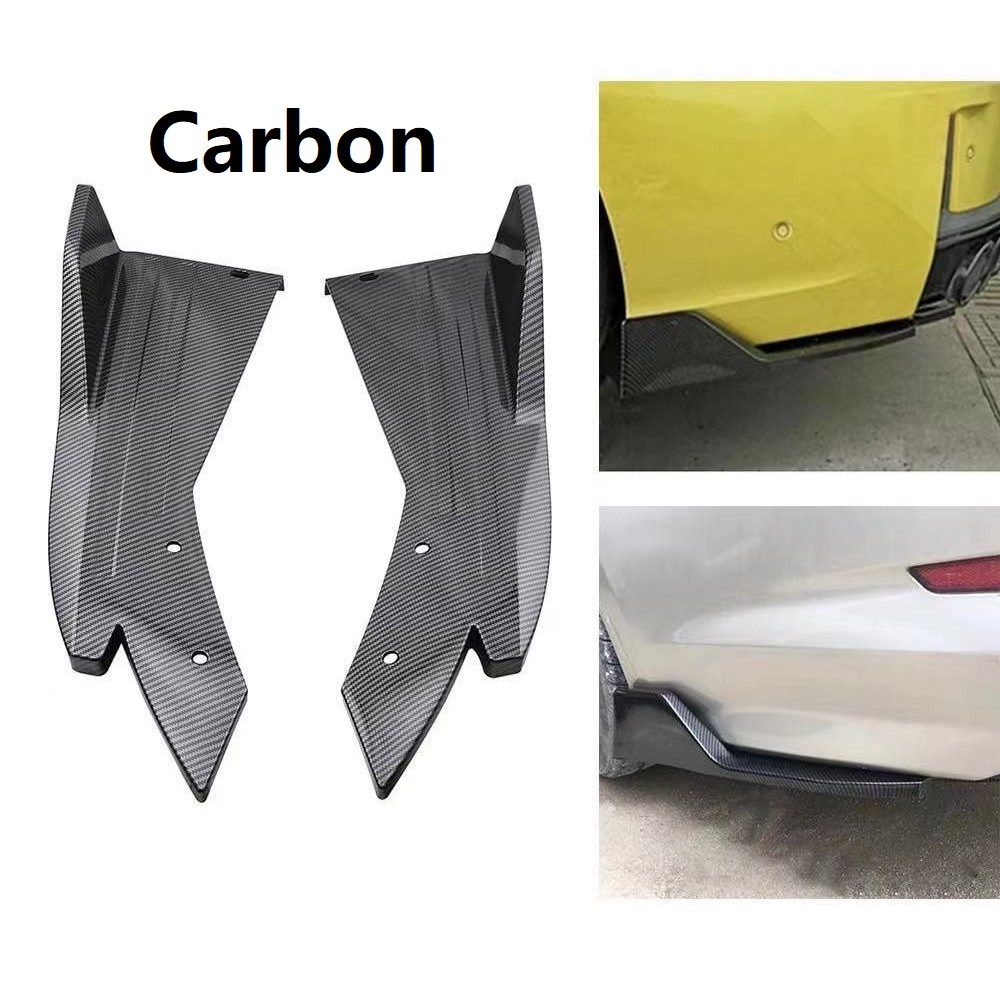 Universal Rear Bumper Lip Diffuser Winglet Wings Anti-crash Modified ...
