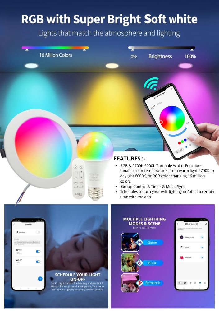 SMART LIGHTHING Wifi LED Downlight E27 Bulb Lampu Wifi Ceiling ... SMART LIGHTHING Wifi LED Downlight E27 Bulb Lampu Wifi Ceiling ...