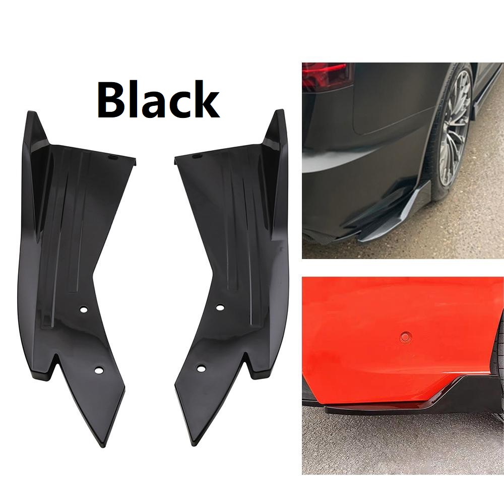 Universal Rear Bumper Lip Diffuser Winglet Wings Anti-crash Modified ...