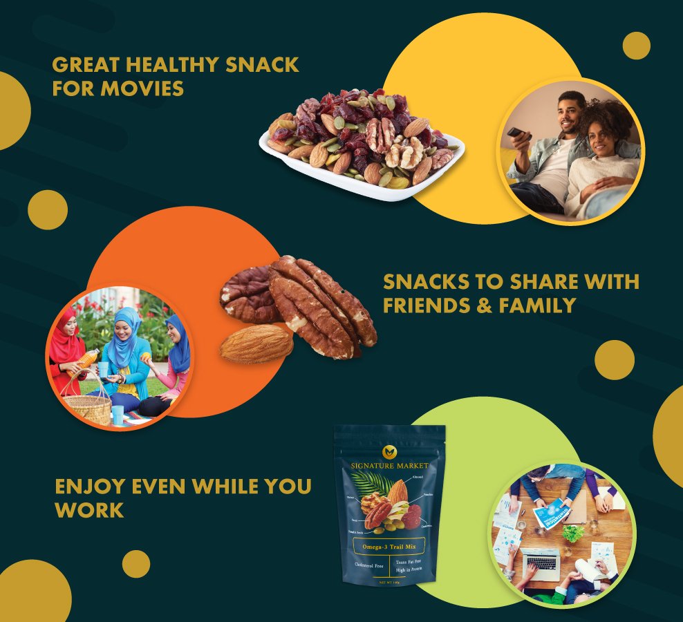 Signature Market Omega-3 Trail Mix (Bulk Pack) (450g) | Shopee Singapore