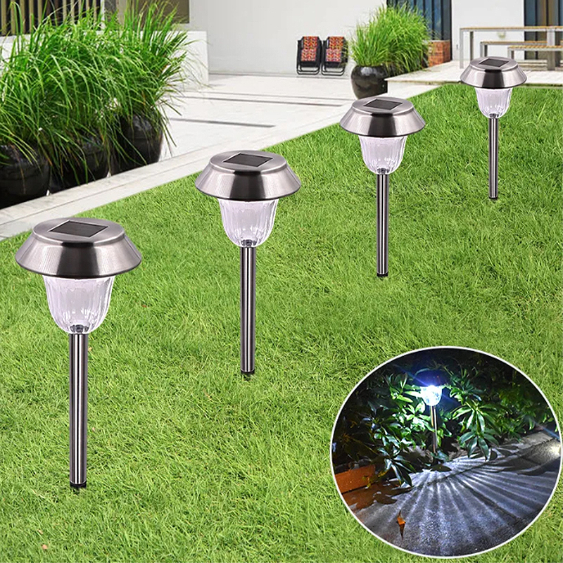 AUTO ON OFF Lights Sensor Solar LED Lawn Light Garden Night Lamp ...