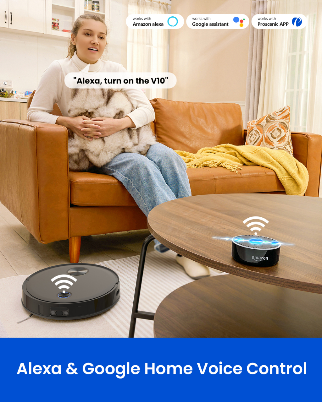 Dibea x Proscenic V10 Robot Vacuum Cleaner | 3000pa Suction | Vibrating ...