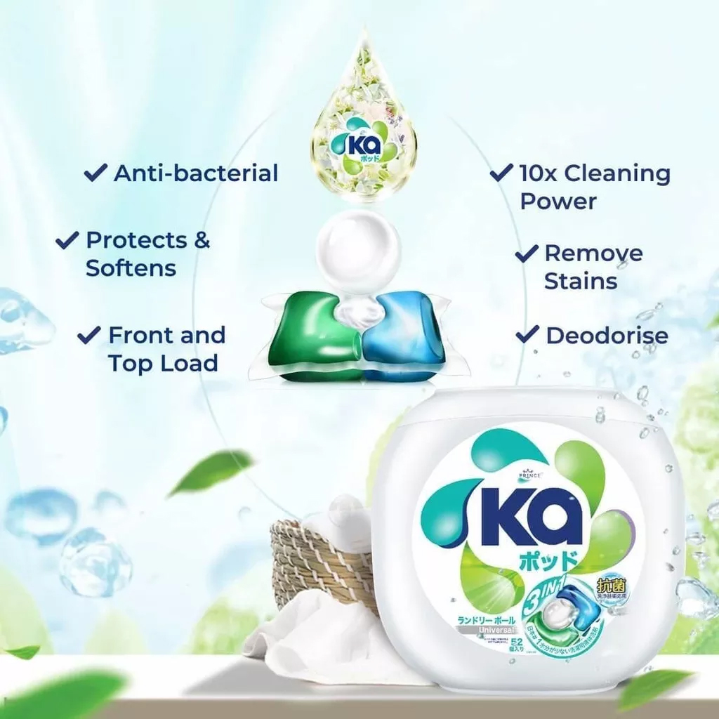 Prince KA (3in1) (4in1) Laundry Capsules Universal 16pcs /40pcs / 52pcs ...
