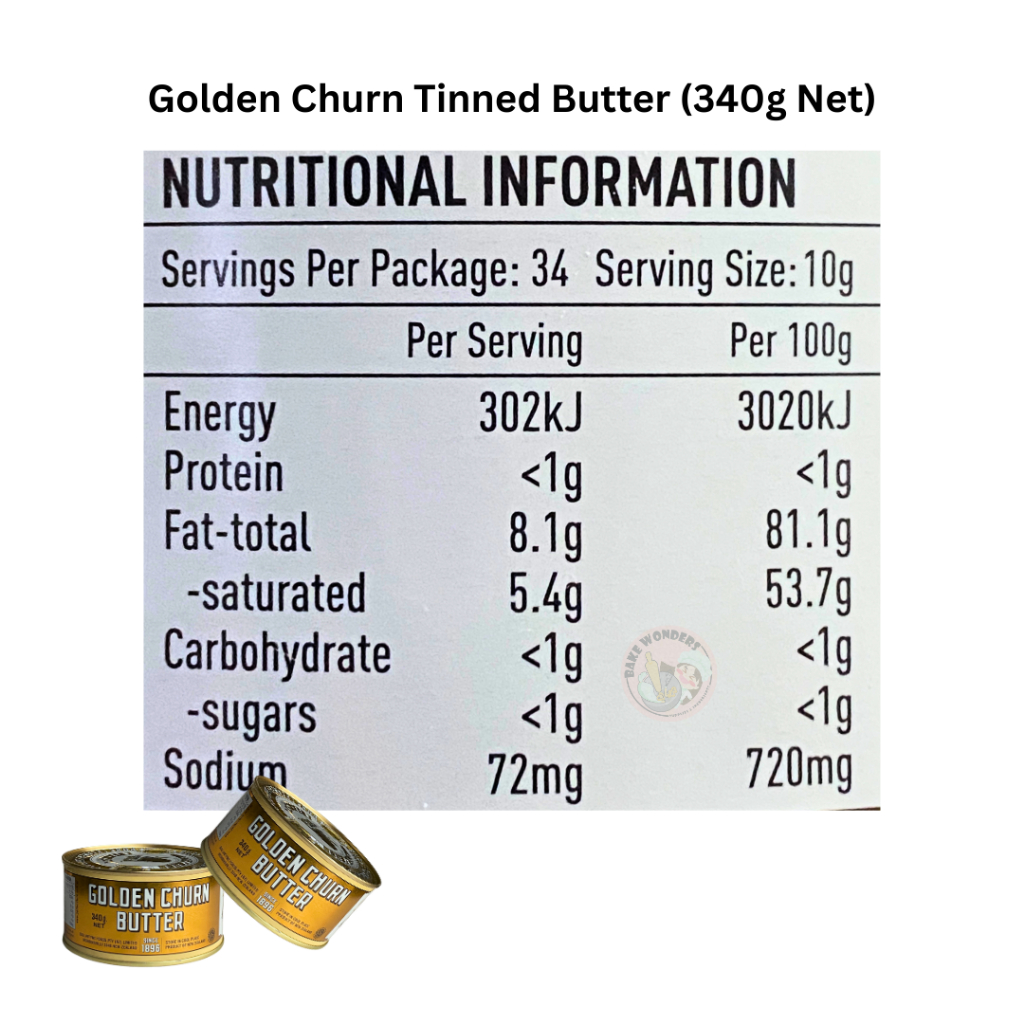 Golden Churn Pure Butter Tin/ Golden Churn Tinned Butter/ Golden Churn ...