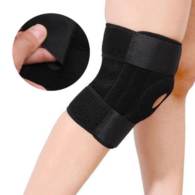 BREATHABLE Spring Knee Leg Adjustable Brace Wrap Unisex Protector Pads ...