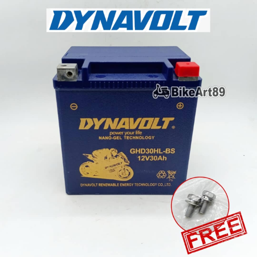 Dynavolt Battery Harley Davidson GHD30HL-BS NANO Gel Bateri Heavy Duty ...