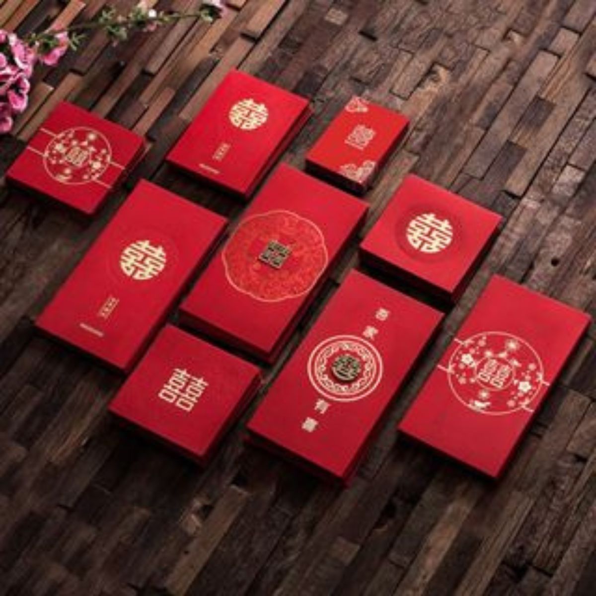 Wedding Angpao Pack Red Angpao Marriage XI Party New 喜字结婚红包婚庆用品婚礼红包袋利是封 ...