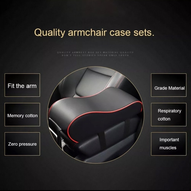 Car Armrest Extend Faux Leather Memory Cushion Foam Car Armrest Center ...