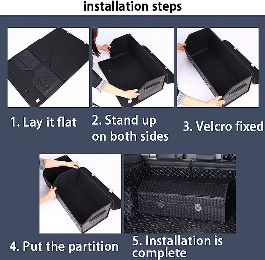 Luxury//Car Trunk Storage Box Multipurpose Collapsible Organizer Car ...