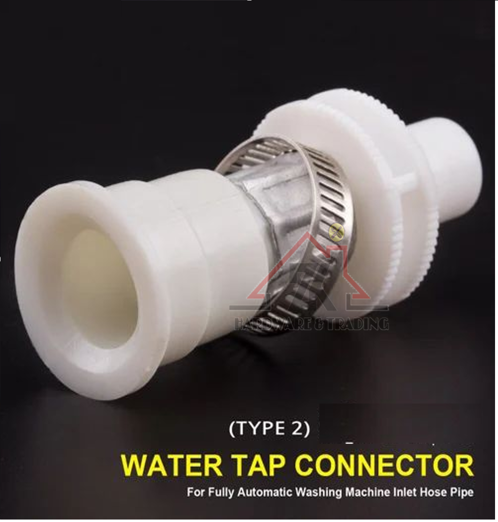 ABS Washing Machine Water Inlet Tap Adaptor 1/2" (15mm) Automatic ...