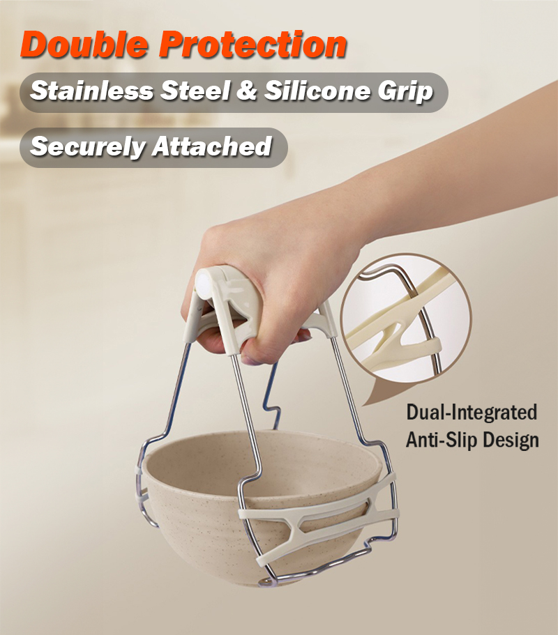 Kitchen Clamp For Dish Plate Pot Anti-Scalding Clamp With Silicone Grip ...