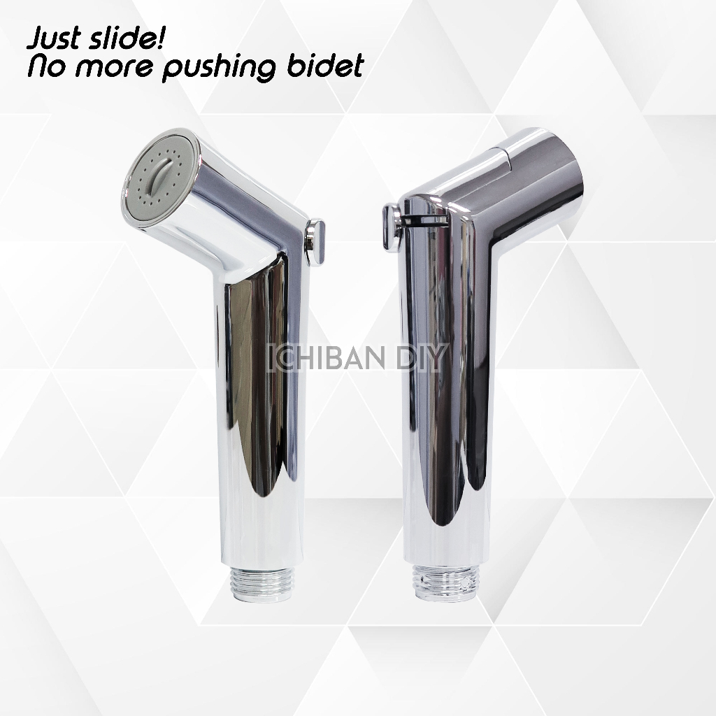 Hand Bidet Set Adjustable Slide Control Sprayer No Push Faucet Toilet ...