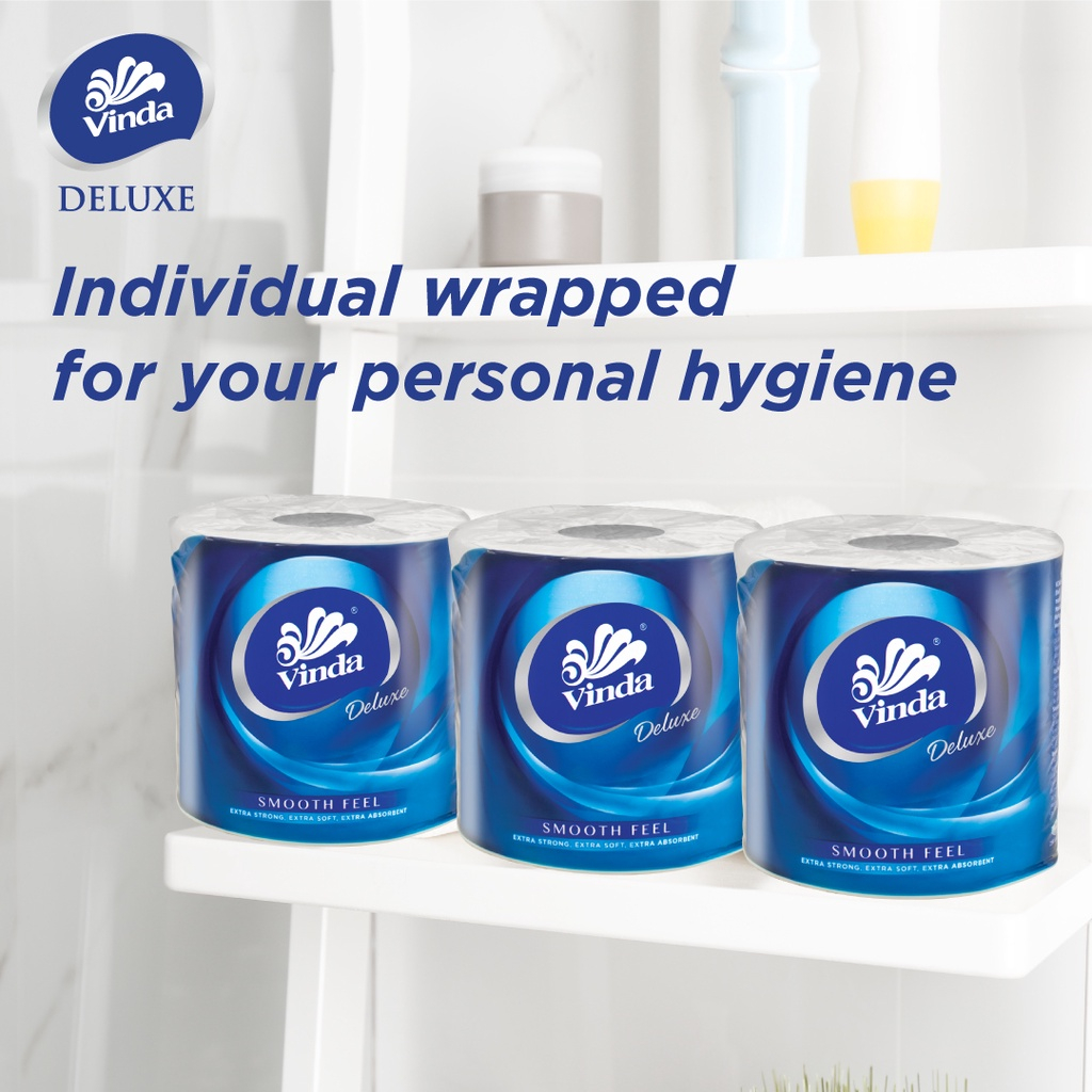 Vinda Deluxe Smooth Feel Toilet Tissue 3 Ply (1 Roll) | Shopee Singapore