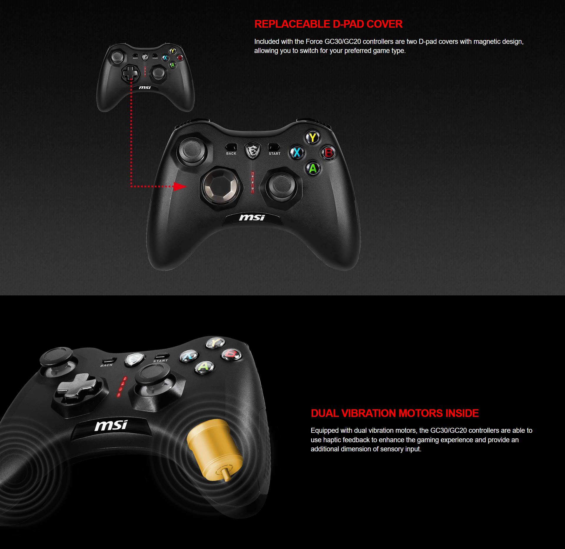 MSI FORCE GC30 V2 WIRELESS GAMING CONTROLLER (BLACK /WHITE ) | Shopee ...