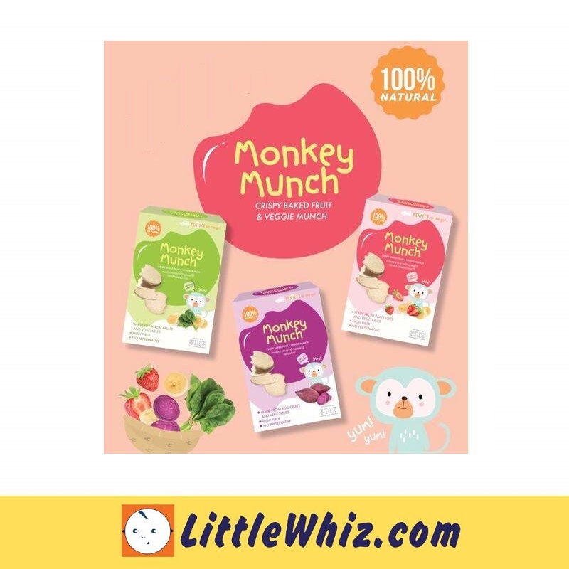 Monkey Munch: Crispy Baked Fruit & Veggie Munch (28g) | Shopee Singapore