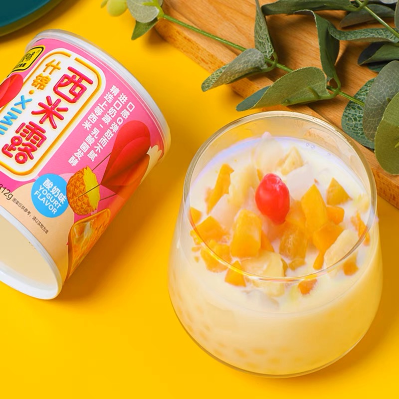 Super Friendly Flavor Yogurt Sago Dew 312g Assorted Fruit/Coconut Fruit/Canned Yellow Peach ...