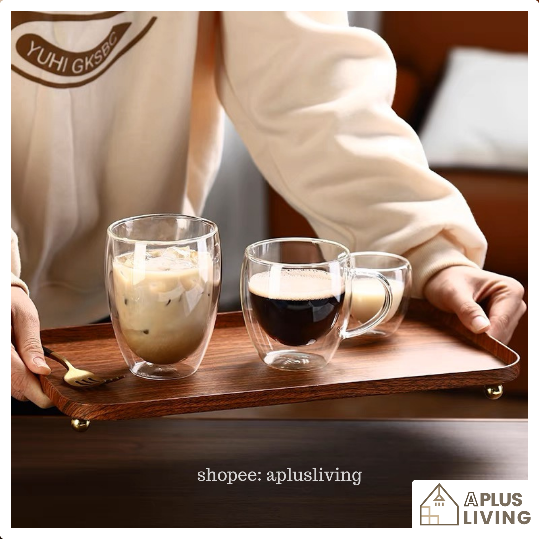 Double Wall Glass Cup Borosilicate Glass Double Layer Cup Mug Glass ...