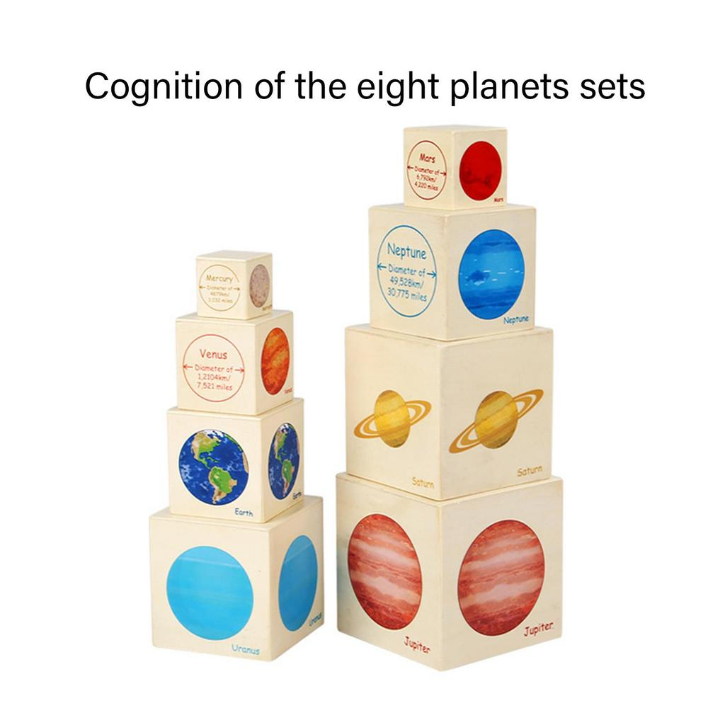 Wooden Solar System Cosmos Learning Game Toy Life Cycle Planets ...