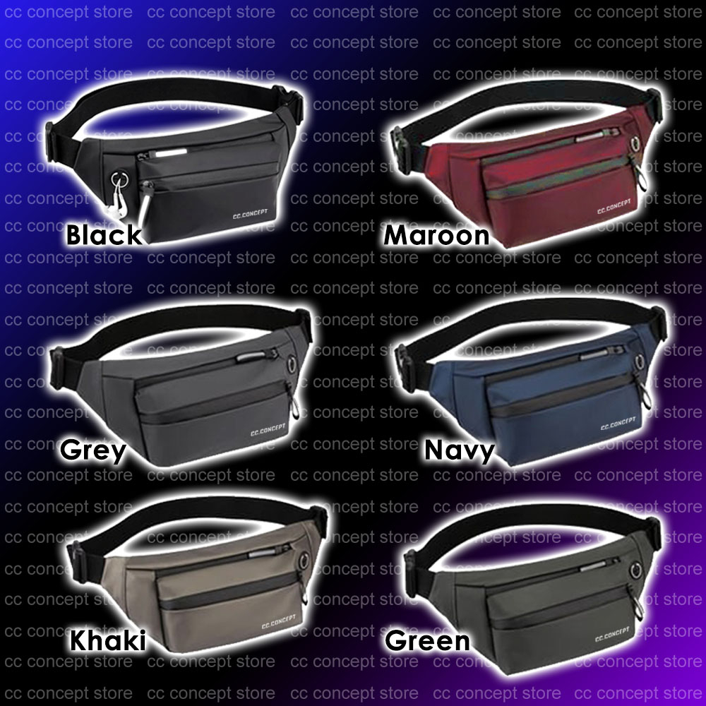 CC CONCEPT Waist Bag Waterproof Men Bag Chest Bag Pouch Sling Bag Cross ...