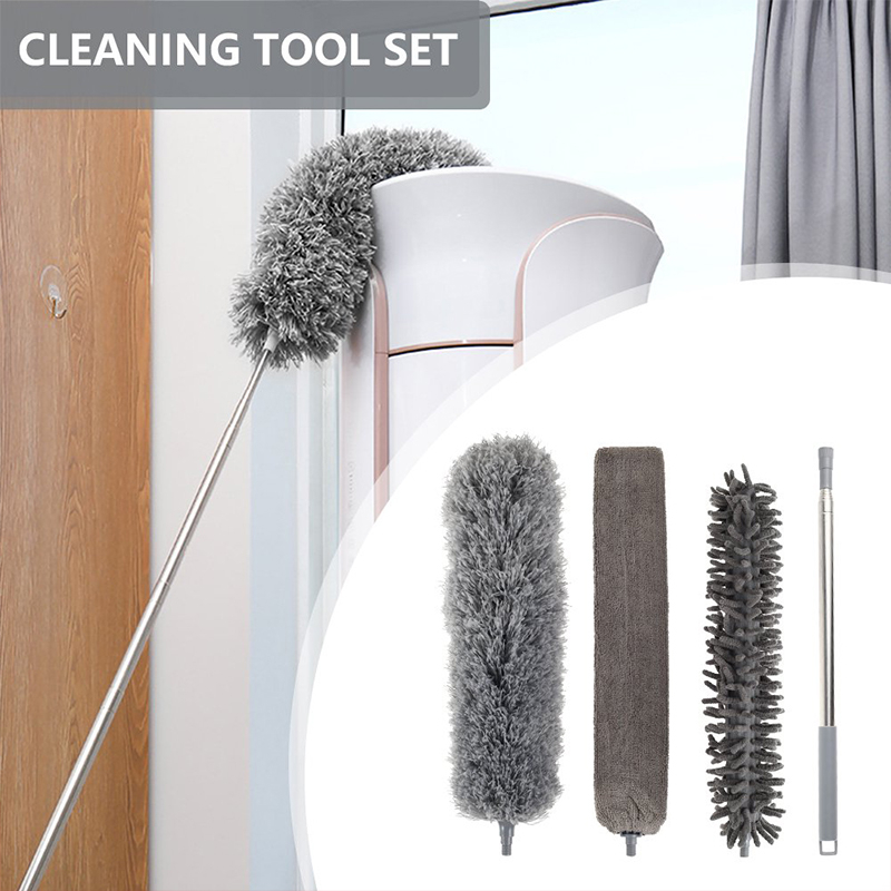 MAX 280CM 》4 In 1 Microfiber Duster Set Extendable Long Handle Ceiling ...