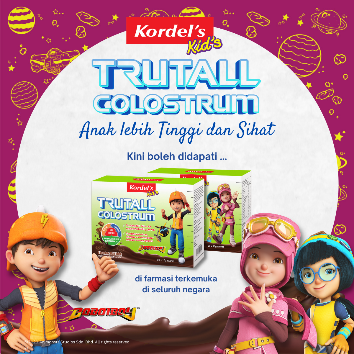(Exp 02/26) Kordel's Kids TruTall Colostrum 10g x 20 sachets for kid ...