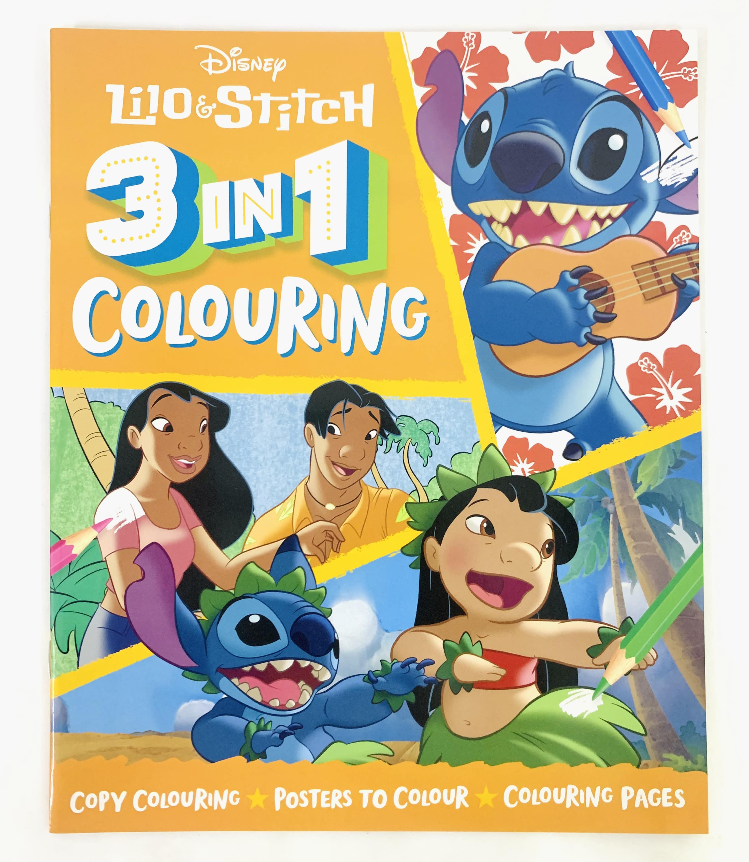 Disney Lilo & Stitch 3 in 1 Colouring Book With Guide & Posters for ...