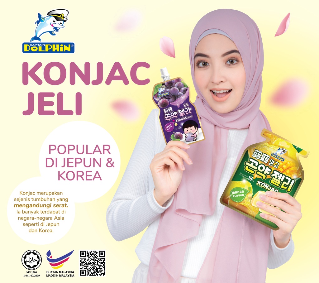 CAPTAIN DOLPHIN Konjac Jelly Halal Konjac Jelly Borong Konjac Jelly ...