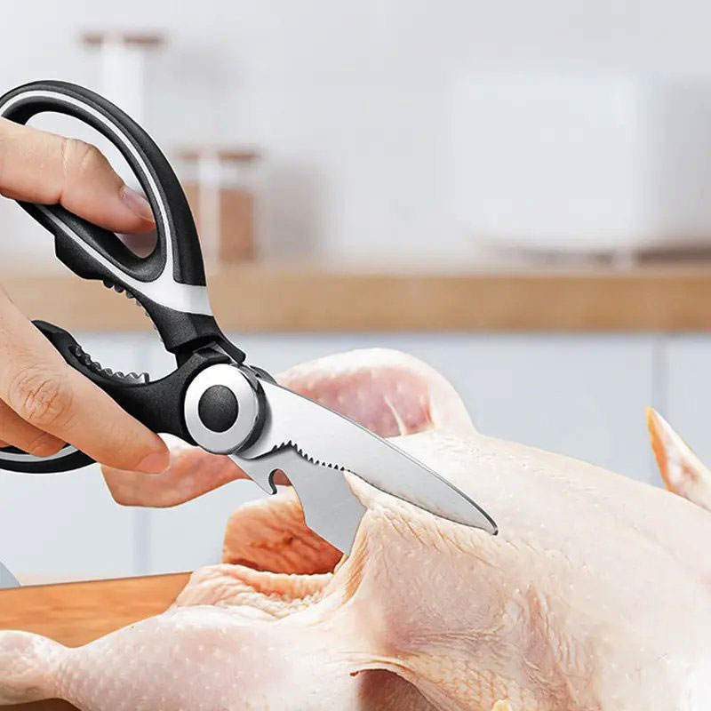 Stainless Steel Kitchen Scissors Heavy Duty Shears Tool Cutter Sharp ...