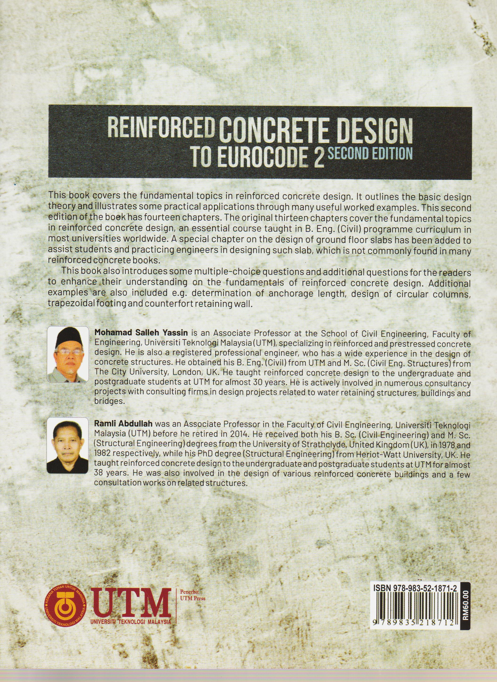 REINFORCED CONCRETE DESIGN TO EUROCODE 2 =2E [2022 EDITION] UTM ...