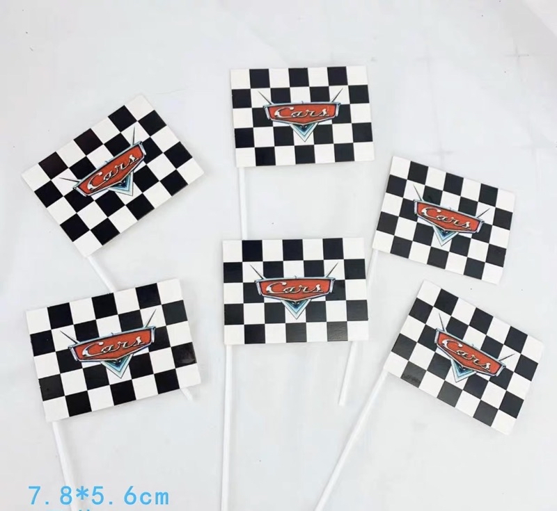 Cars Lightning McQueen Racing Cars Boy cake topper decoration car theme ...