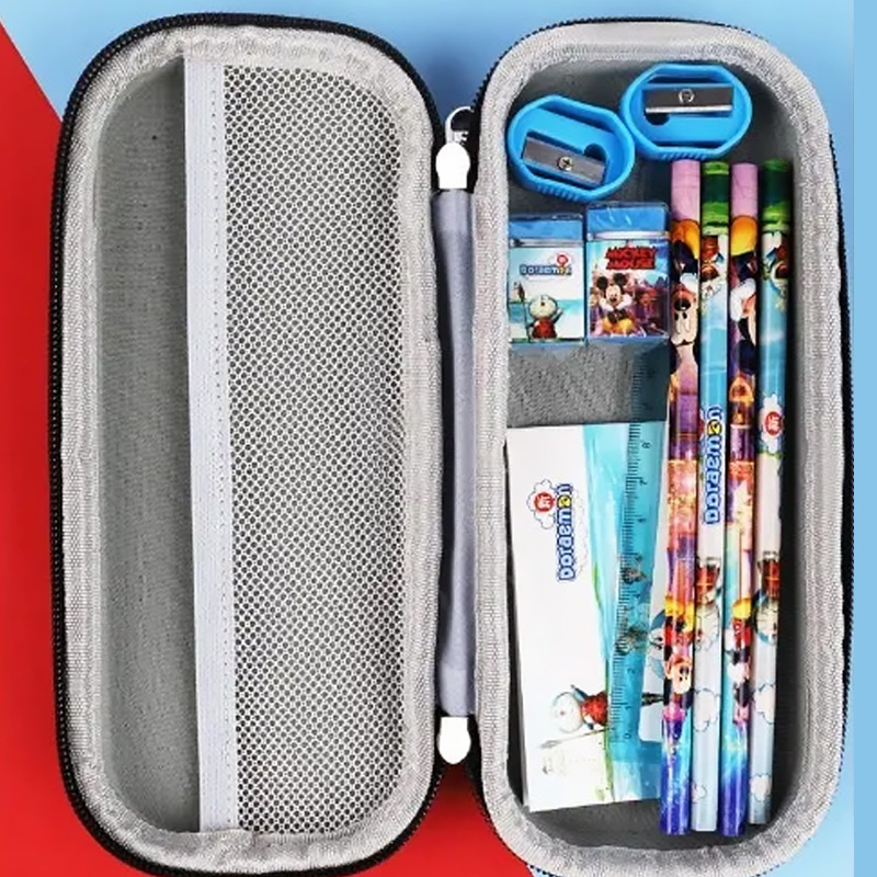 WATERPROOF Dual Zippers Layered Compartments Cartoons Pencil Case ...