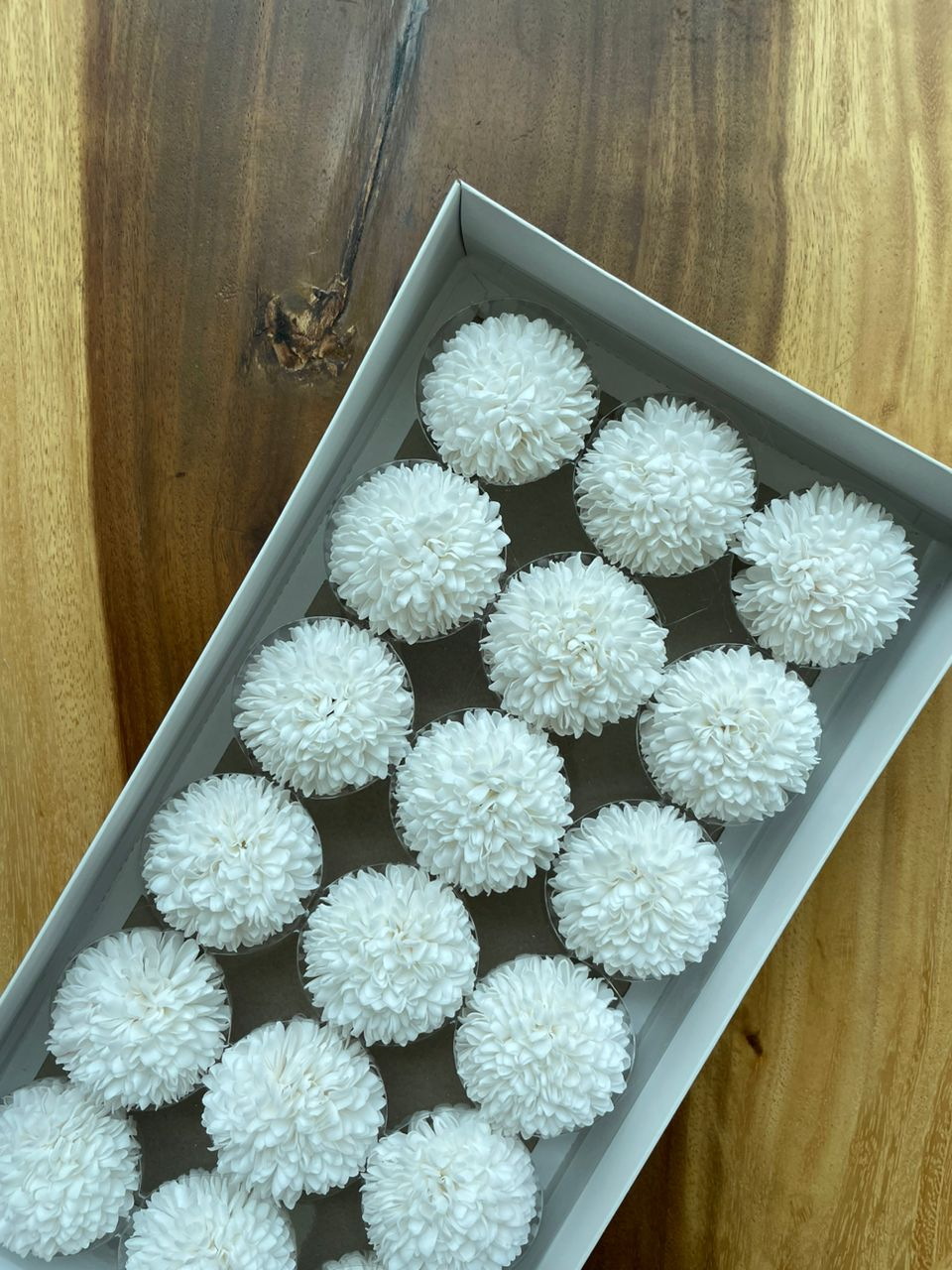 18PC Soap Ping Pong Chrysanthemum Flower with Base Bunga XL Ping Pong ...