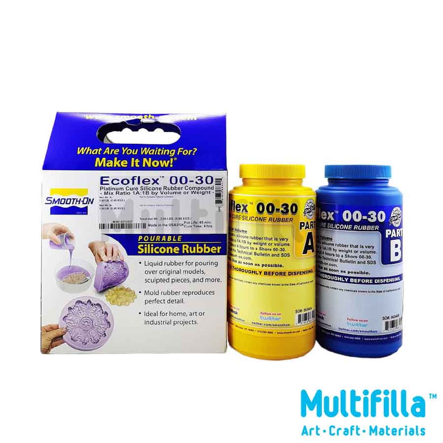 SMOOTH-ON Ecoflex 00-30 : 0.9kg - Platinum Cure Silicon Rubber Compound ...