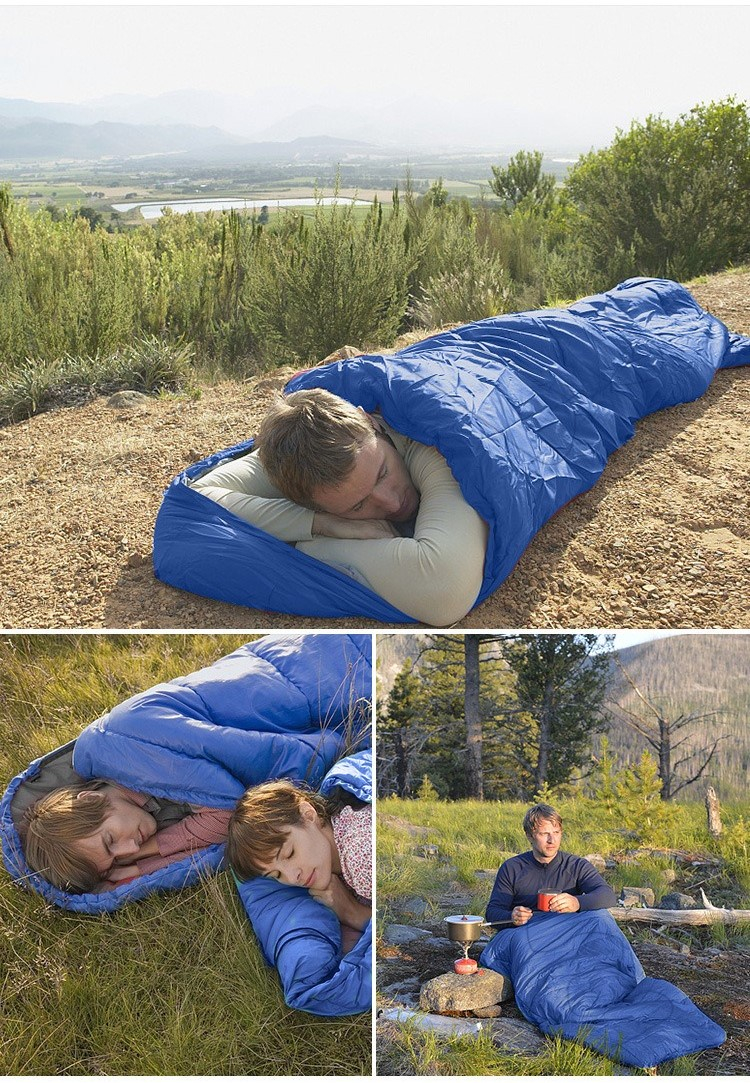 【SG STOCK】Outdoor Sleeping Bags Camping Sleep Bag Envelope Hooded ...