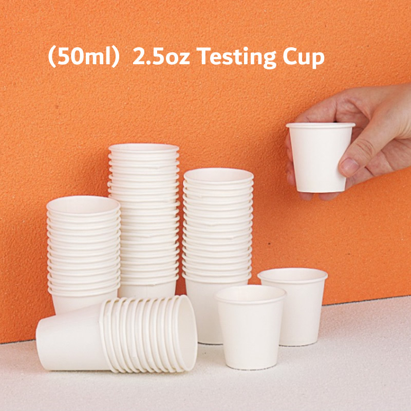 50ml Paper Sample Cup Plain White 50 PCS | 2.5oz Testing Paper Cup ...