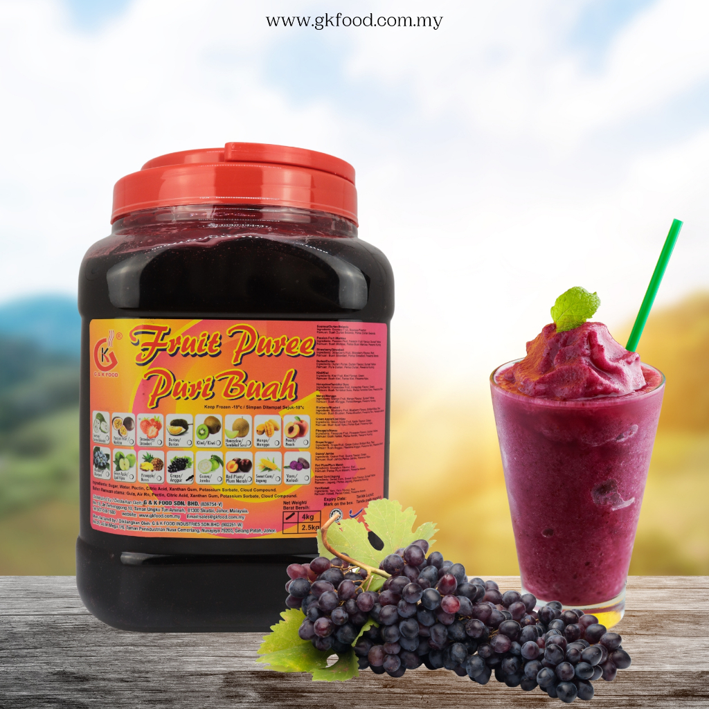 G&K Grape Puree 4kg | Puri Anggur Pekat Halal | Dessert,Pastry Topping ...