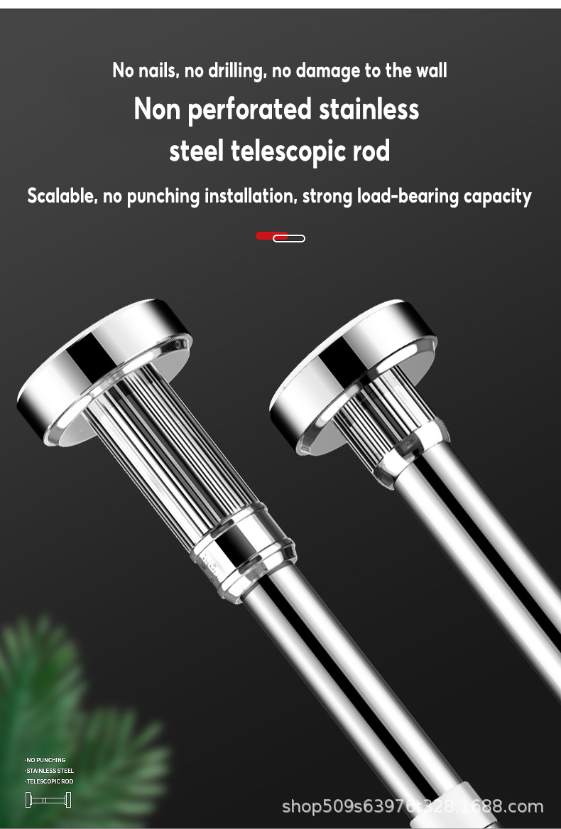 Stainless Steel Adjustable Retraceable Curtain Rod drying rack Cloth ...
