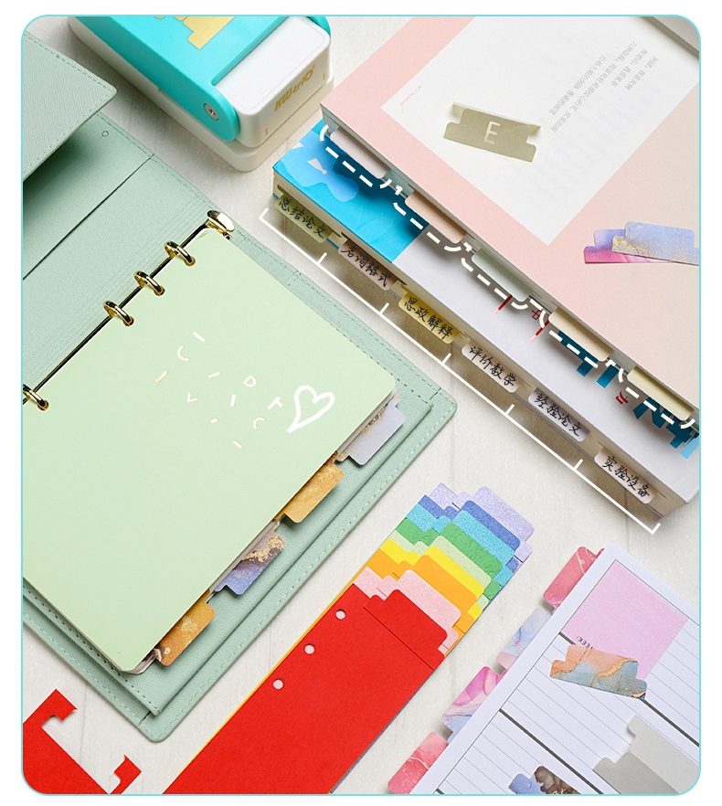 KWT Tag Puncher Multipurpose Loose Leaf Page Separator Bookmark Index ...