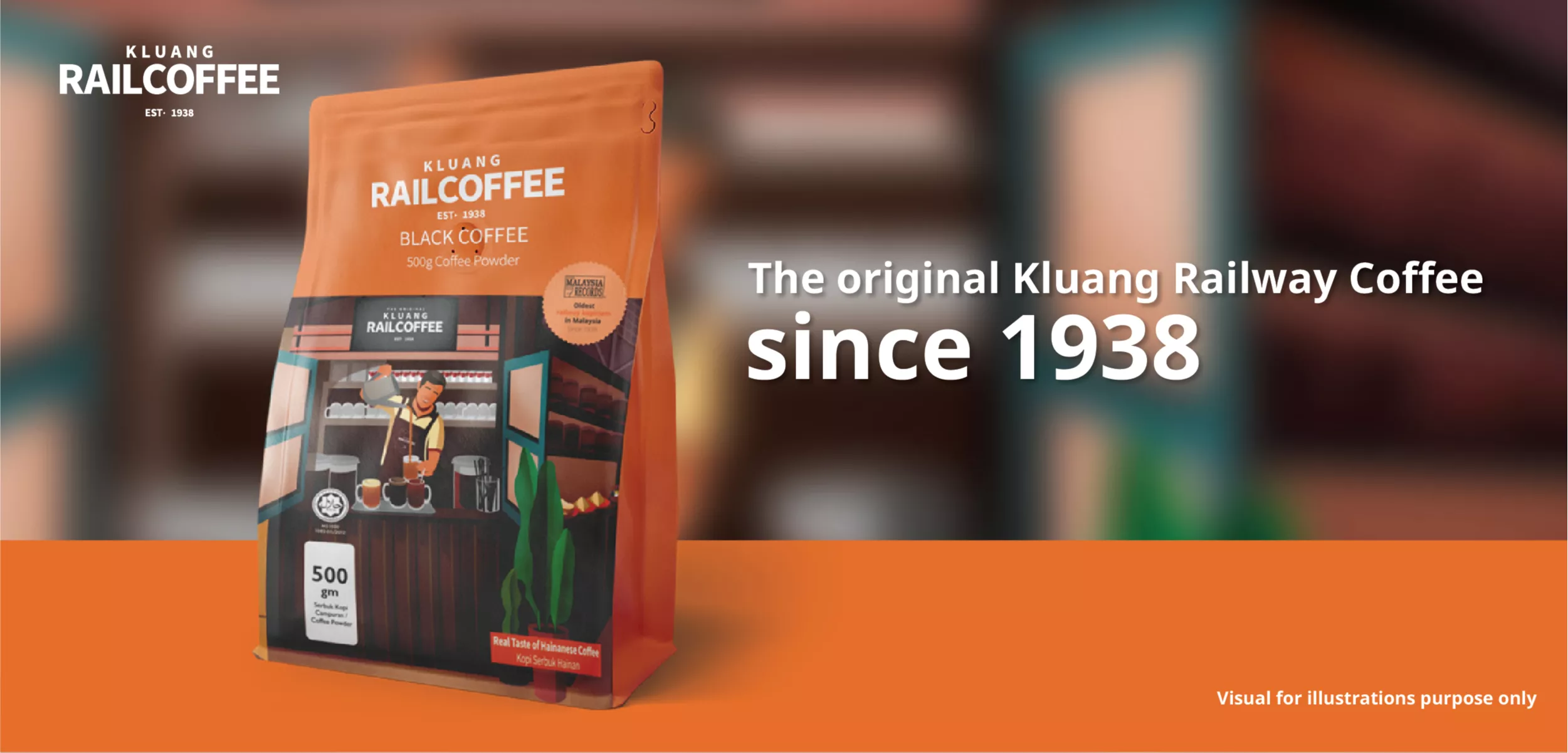MR MAJU Kluang Rail Coffee Uncang 300gm Serbuk Kopi KluangRail Ah ...