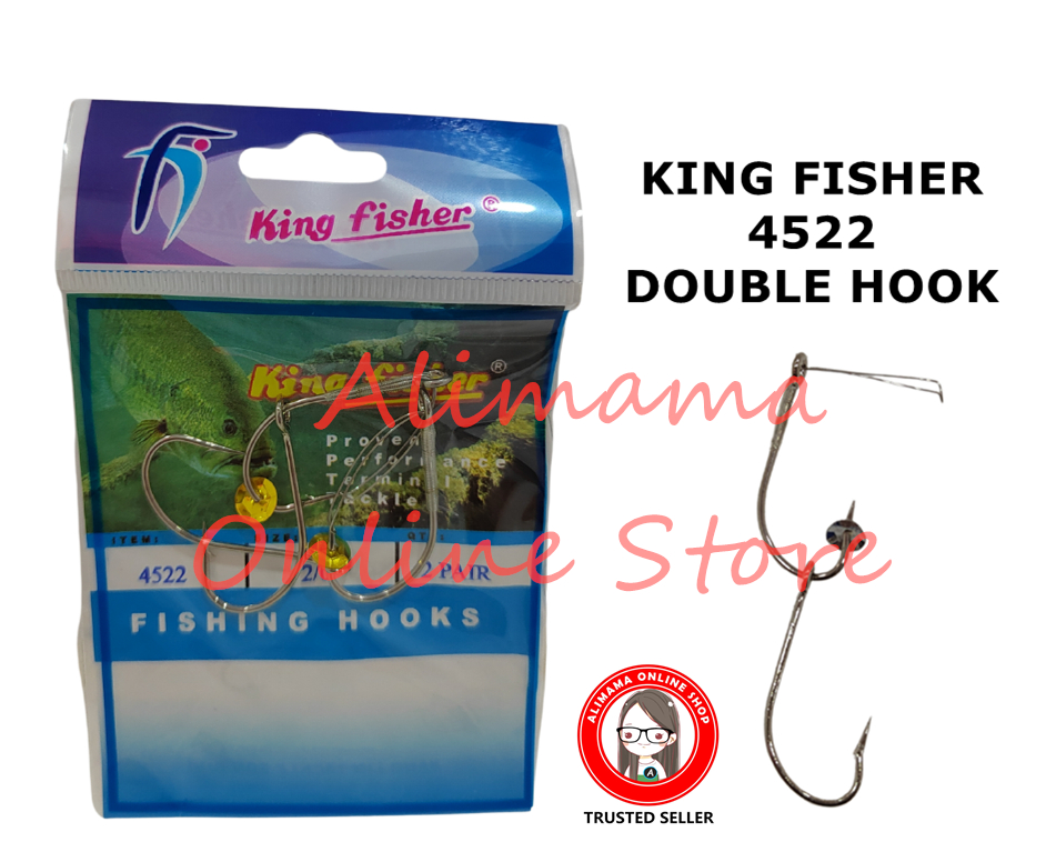KING FISHER 4522 DOUBLE HOOK BEAK HOOK FISHING HOOKS MATA KAIL PANCING ...