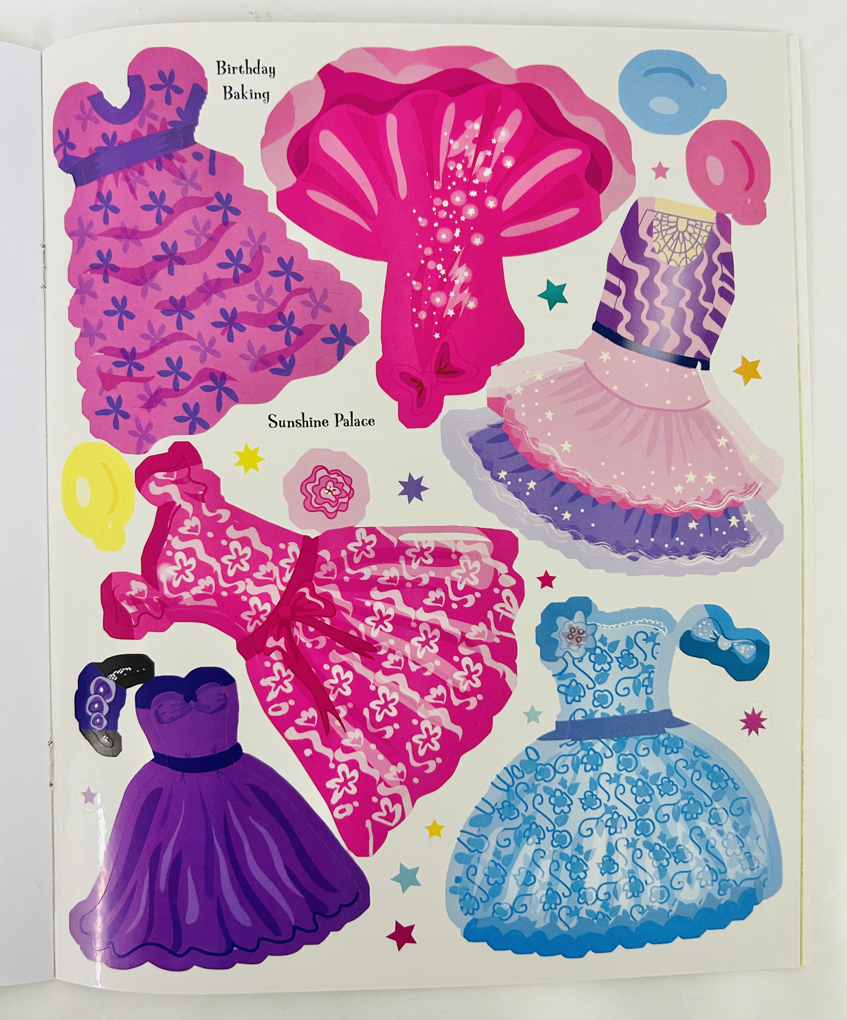 Sparkly Princess Sticker Dress Up Fun Activity Book For Kids with ...