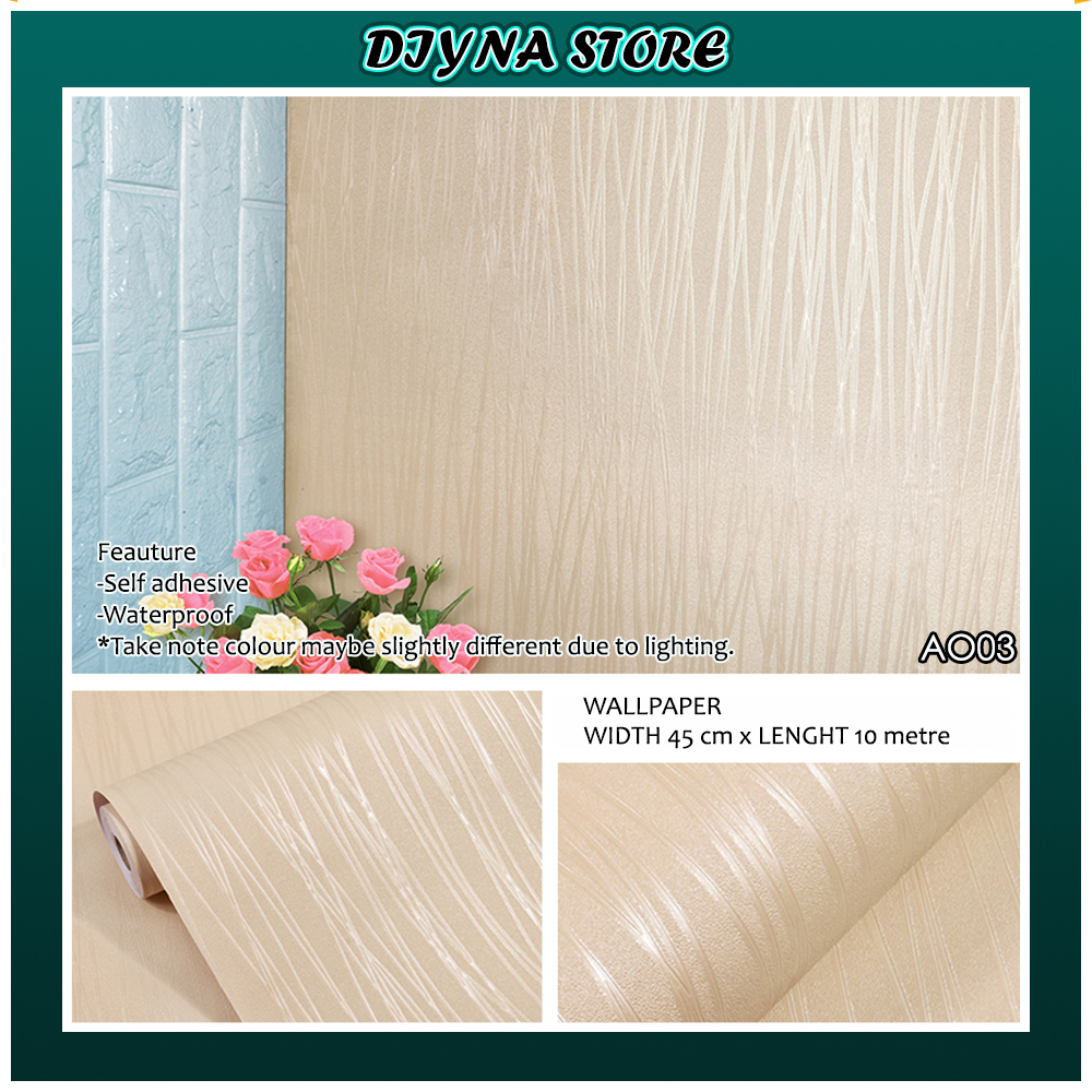 Pvc Wallpaper 45cm x 10m plain Wall paper Wallpaper with embossed Wall ...