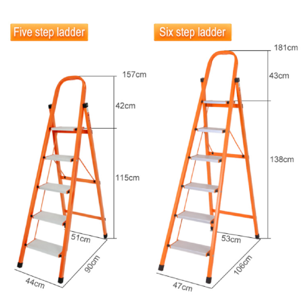 TRENY Steel ladder Tangga lipat Ladder Folding Heavy Duty Ladder ...