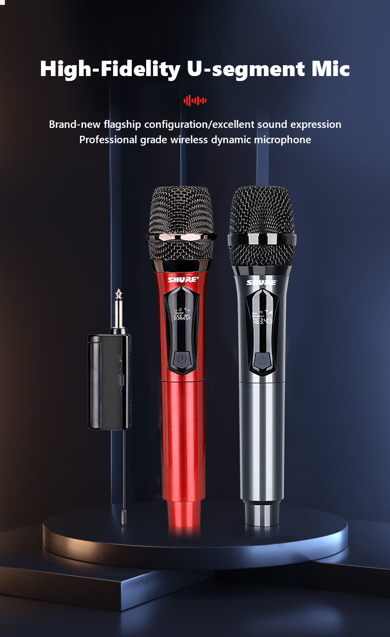 SG Stock Shuer Wireless Microphone 50 Receiving Range UHF Universal ...